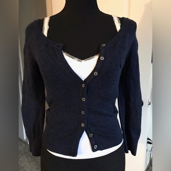 Abercrombie & Fitch | Sweaters | Vintage Abercrombie Navy Cardigan ...